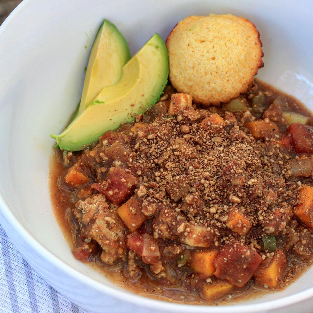 Pumpkin BBQ Chili – Nut Crumbs