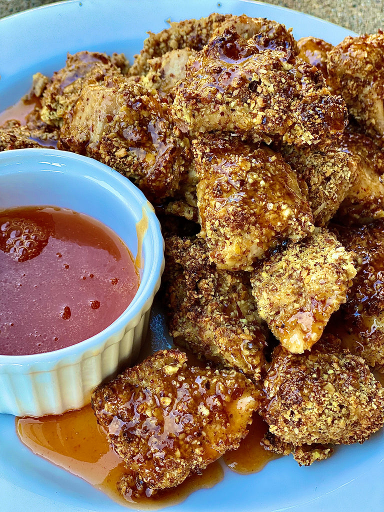 Hot Honey Sriracha Chicken Bites – Nut Crumbs