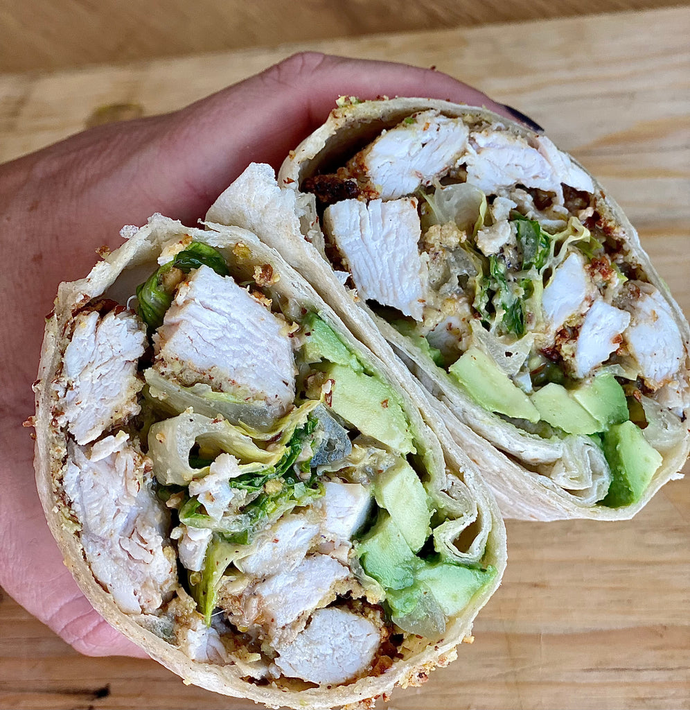 Lemon Pepper Parm Chicken Caesar Sammy – Nut Crumbs