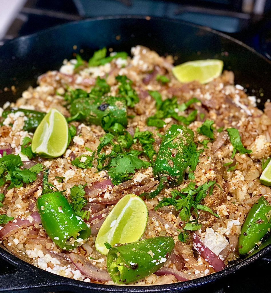 Mexican Street Cauli Rice – Nut Crumbs